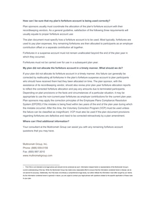 FAQ: Forfeiture Accounts | PDF