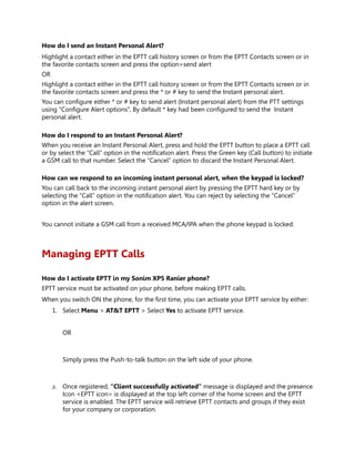 Sonim XP5 FAQ GUIDE For ATT | PDF