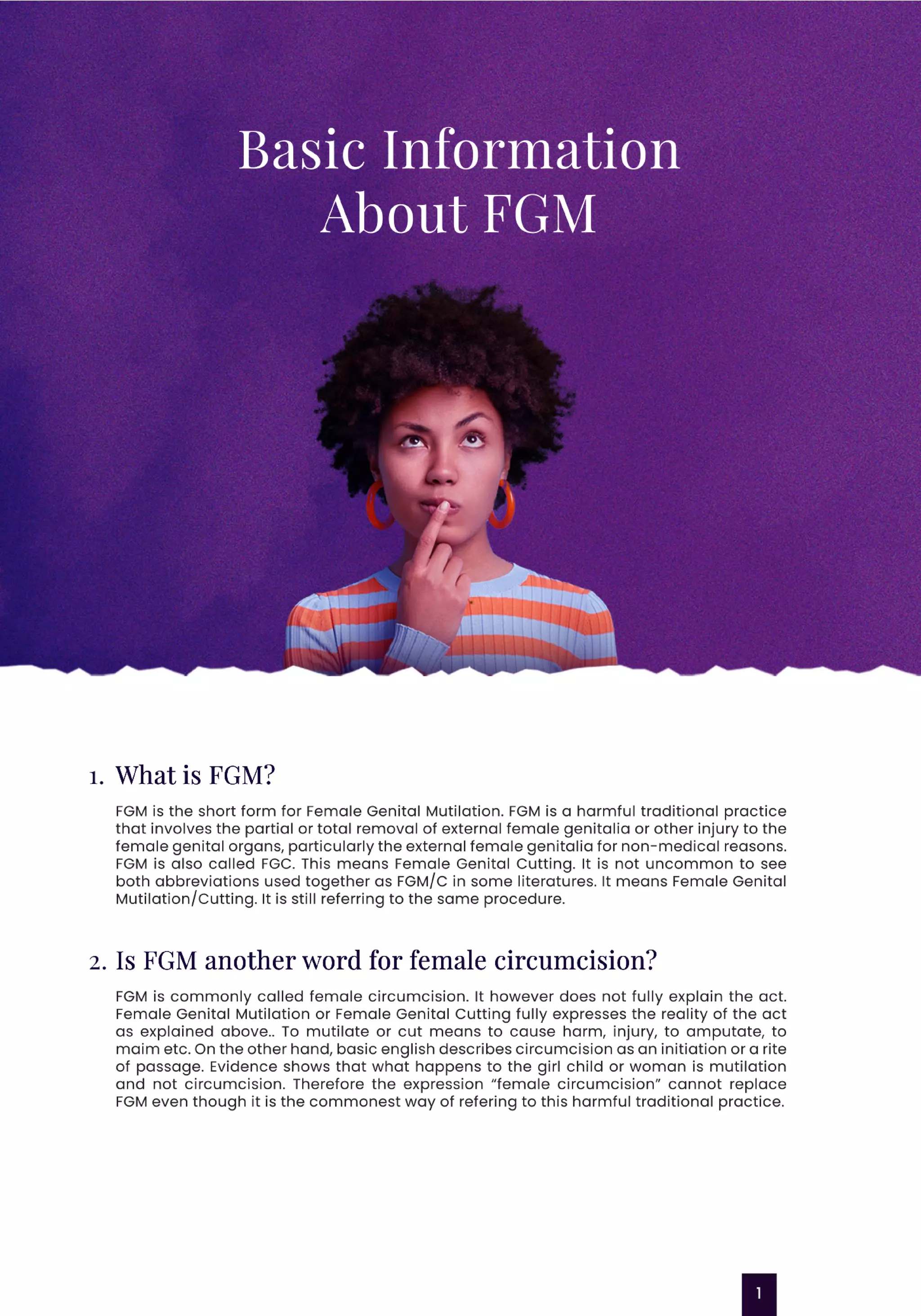 FAQ about Female Genital Mutilation (FGM) | PDF