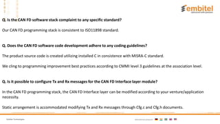 CAN FD Stack Introduction & Related FAQ | PPTX
