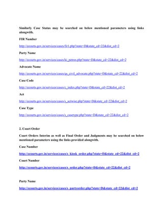 Check Case Status District Courts Chandigarh Panchkula Mohali | PDF