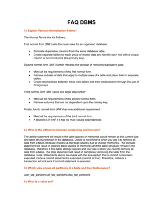 Faq dbms | DOC