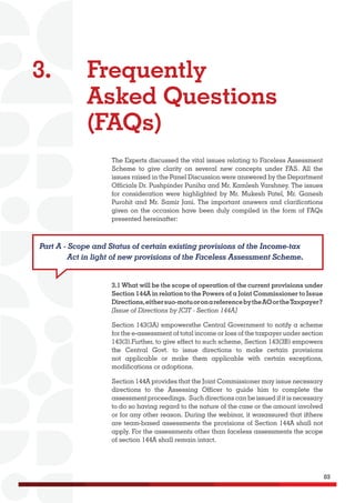 Taxmann's FAQs & Survey on Faceless Assessment | PDF