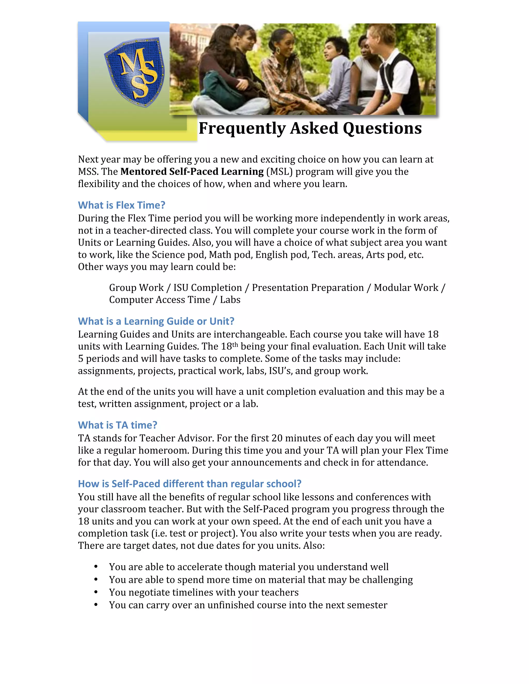 FAQs for Students | PDF