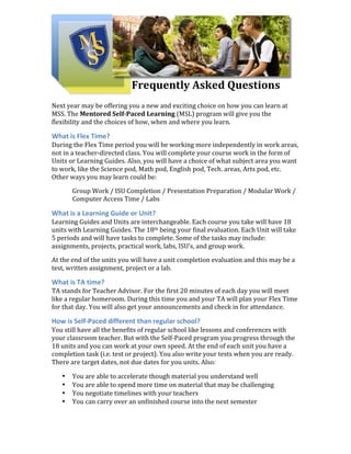 FAQs for Students | PDF