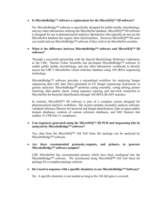 FAQ for MicrobeBridge Software | PDF