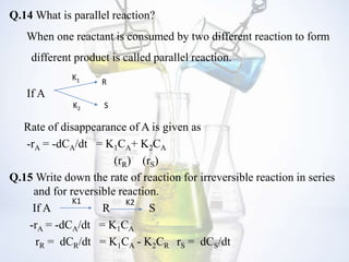 FAQ on chemical Reaction Engineering | PPTX