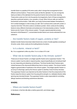 FAQ - Transfer Factor | DOCX