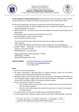 Fa qs bea-ead-testing-programs | PDF