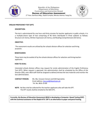 Fa qs bea-ead-testing-programs | PDF