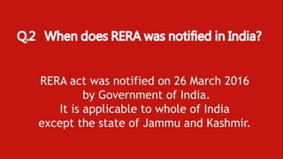 Faq's about rera | PPT