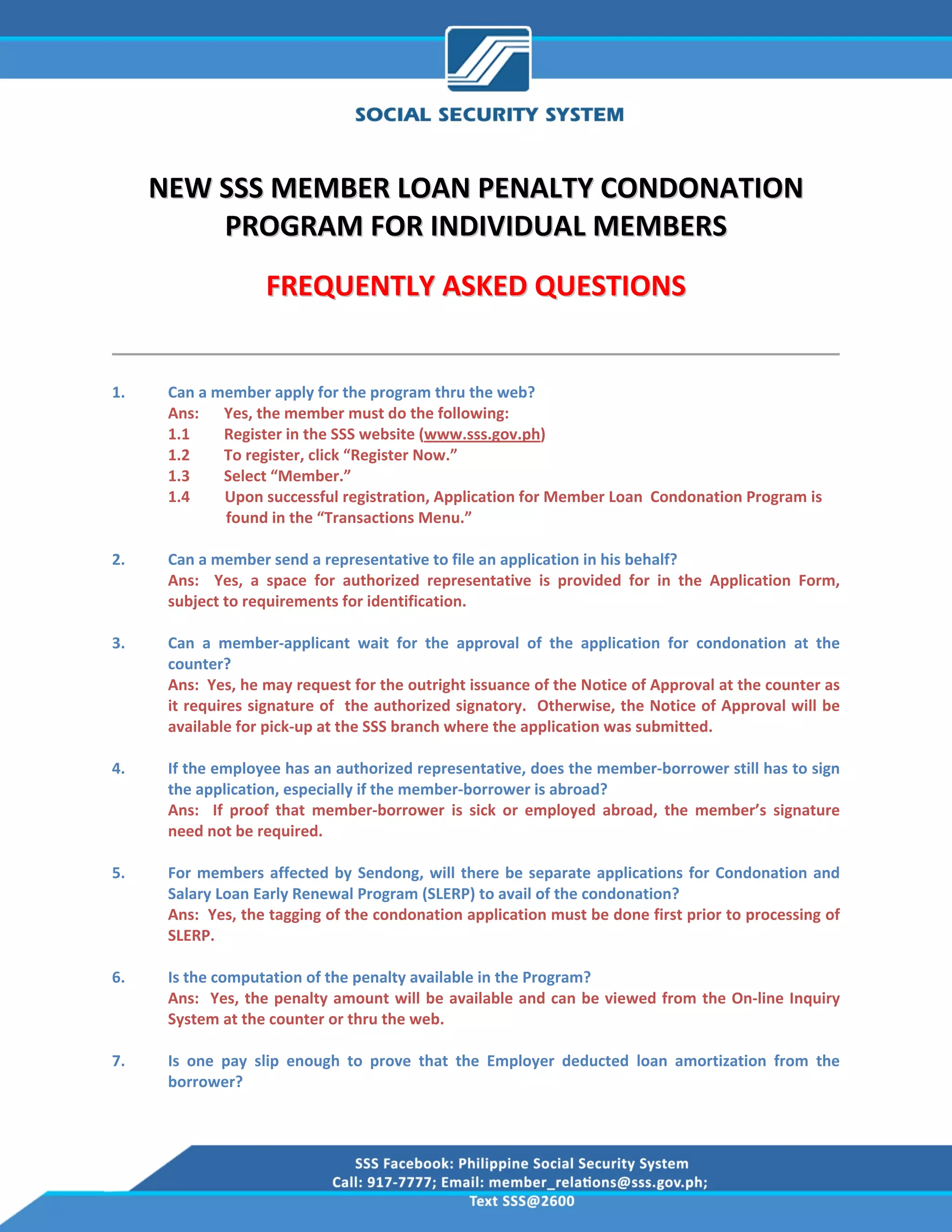 FAQs on the Penalty Condonation Program | PDF