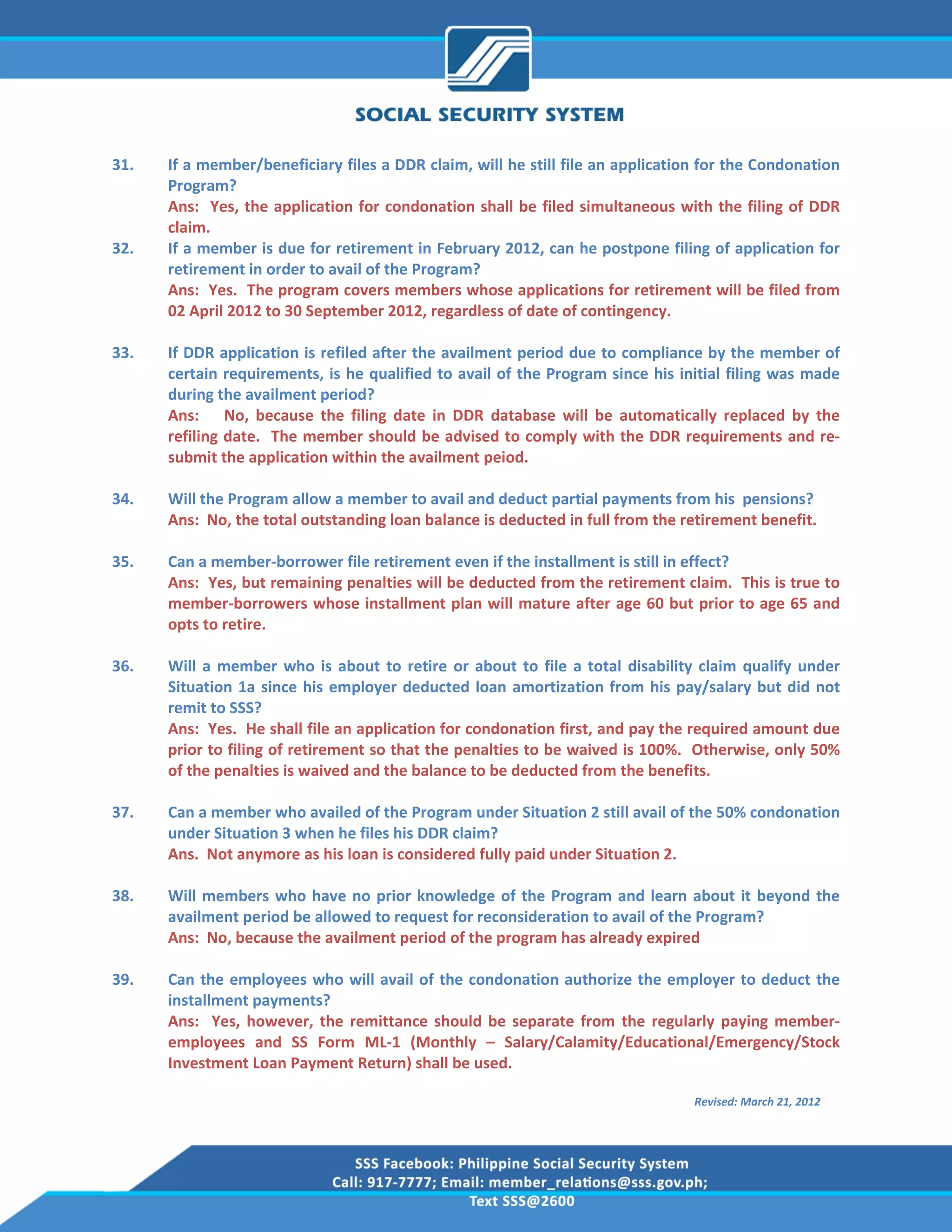 FAQs on the Penalty Condonation Program | PDF