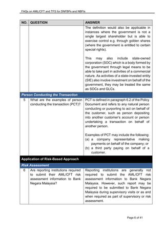 Frequently Asked Questions on Anti-Money Laundering | PDF