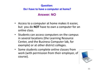 Faq's for online students_compressed | PPT