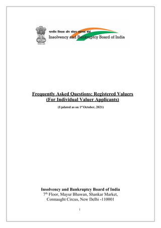 FAQsforRegistrationasaValuer-Individual-01October2021.pdf | Real Estate ...