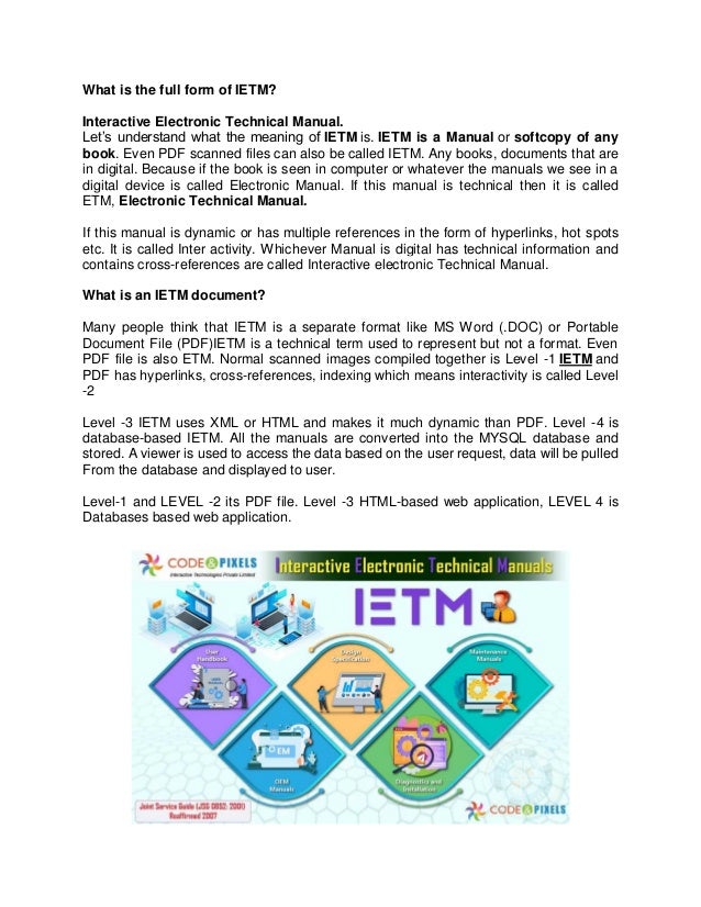 FAQs of IETMs | Code And Pixels | PDF | Desktop Publishing | Computer Software and Applications