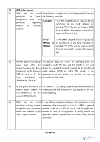 FAQs on Corporate Social Responsibility (CSR) | PDF