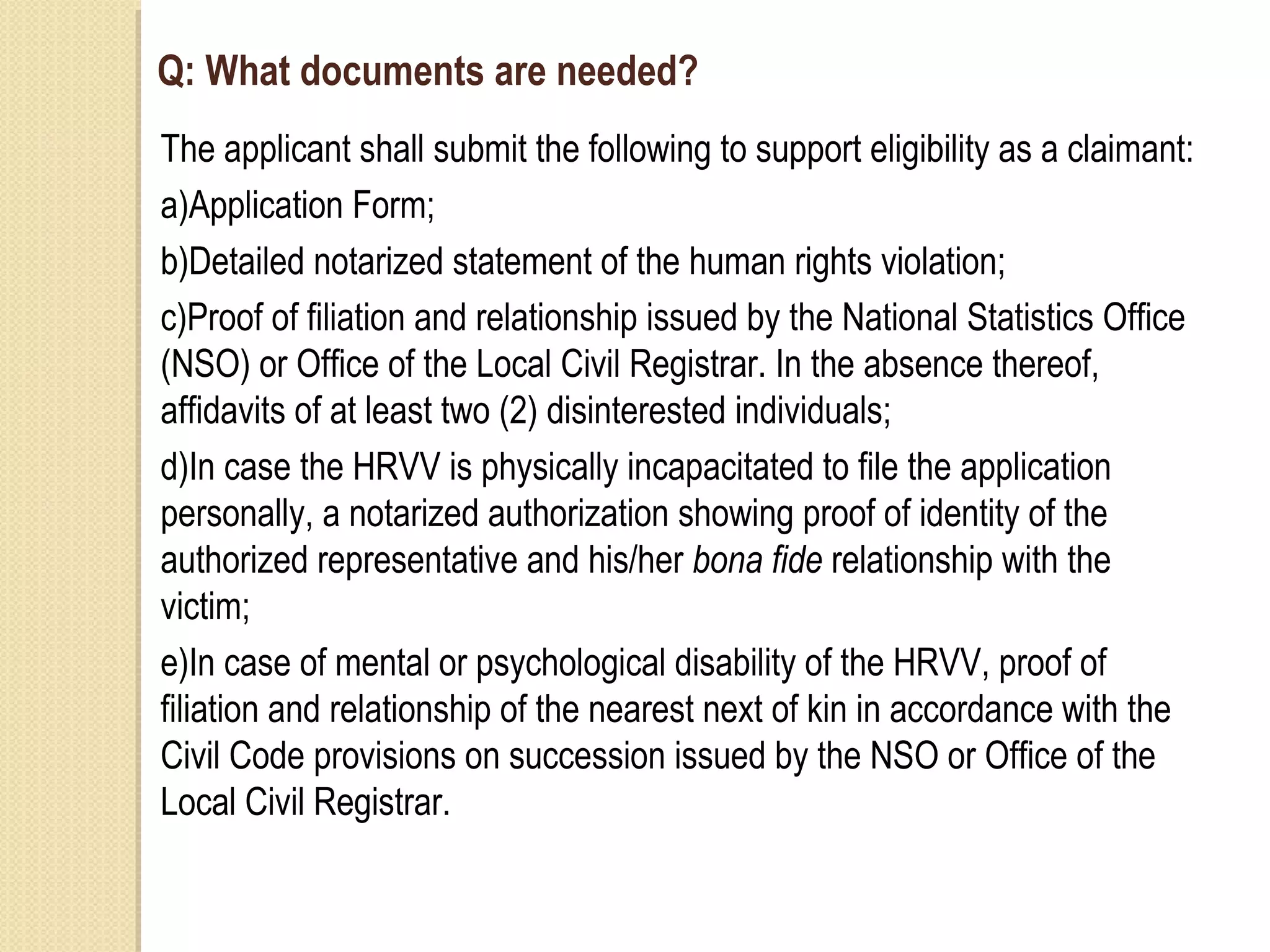 Fa qs on martial law claims in power point | PPT