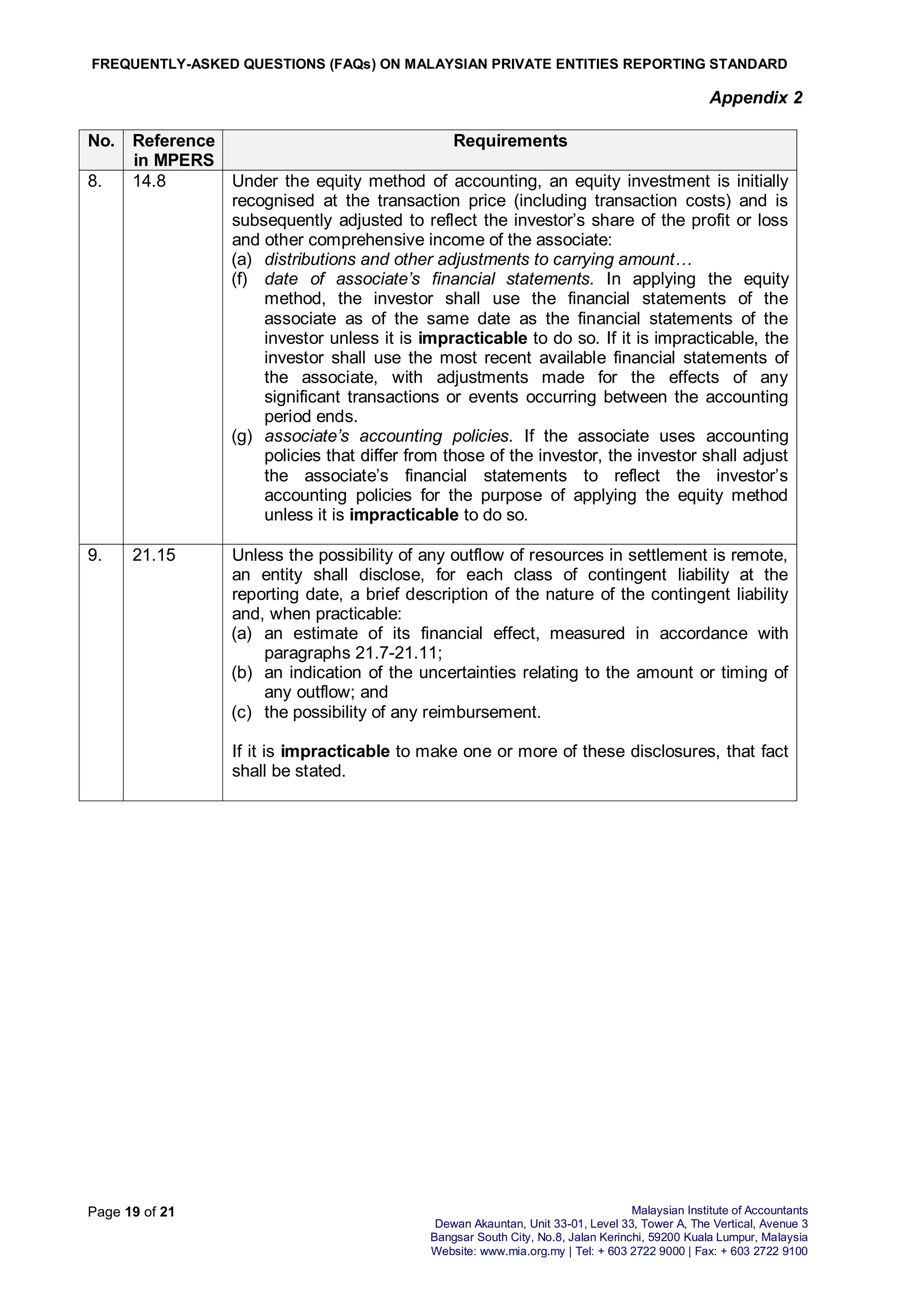 FREQUENTLY-ASKED QUESTIONS (FAQs) ON MALAYSIAN PRIVATE ENTITIES REPORTING STANDARD | PDF