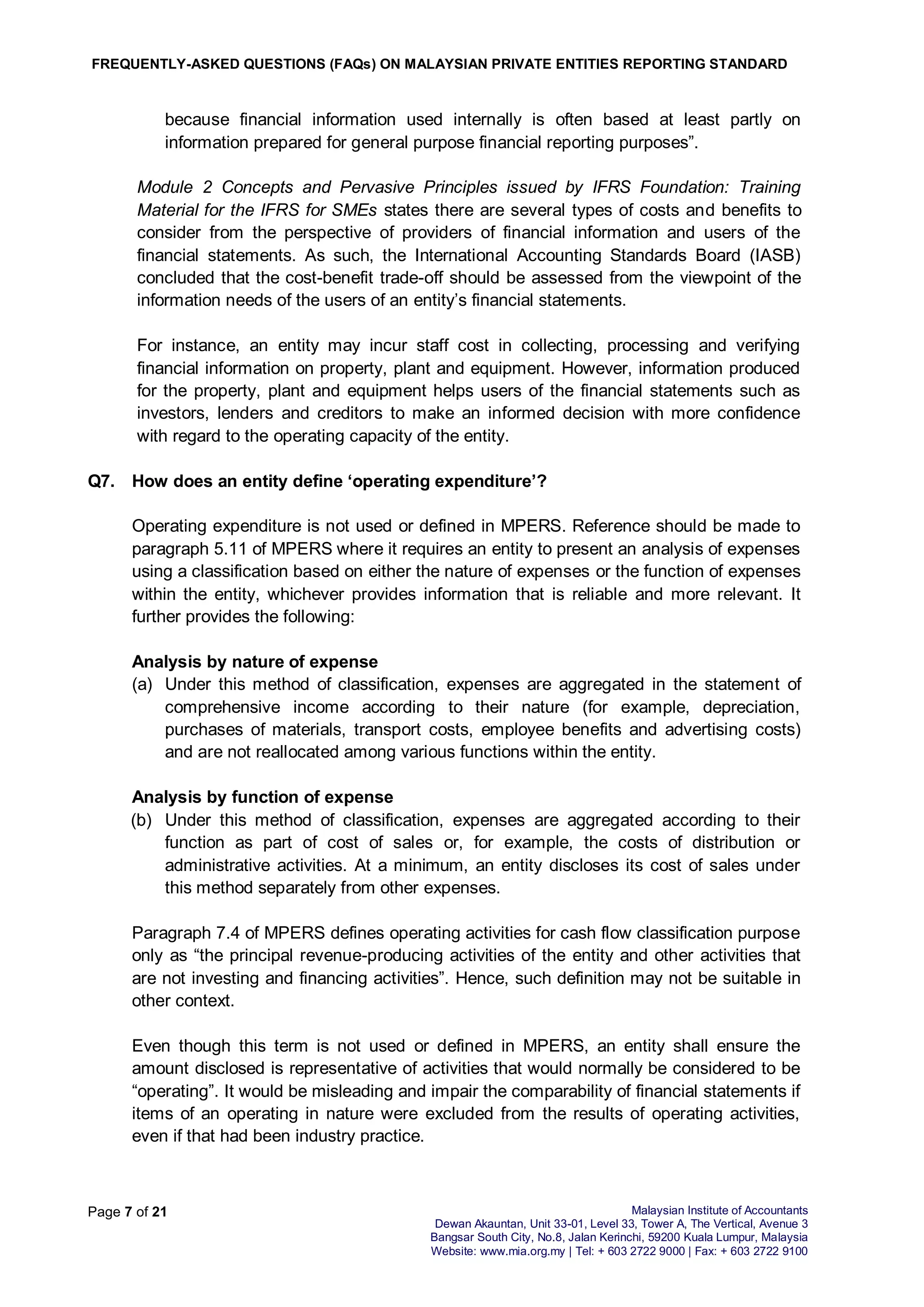 FREQUENTLY-ASKED QUESTIONS (FAQs) ON MALAYSIAN PRIVATE ENTITIES REPORTING STANDARD | PDF