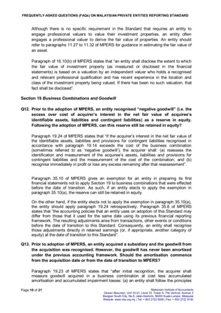 FREQUENTLY-ASKED QUESTIONS (FAQs) ON MALAYSIAN PRIVATE ENTITIES REPORTING STANDARD | PDF