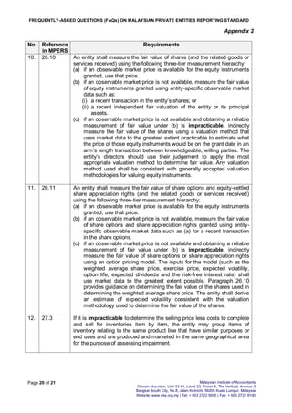 FREQUENTLY-ASKED QUESTIONS (FAQs) ON MALAYSIAN PRIVATE ENTITIES REPORTING STANDARD | PDF