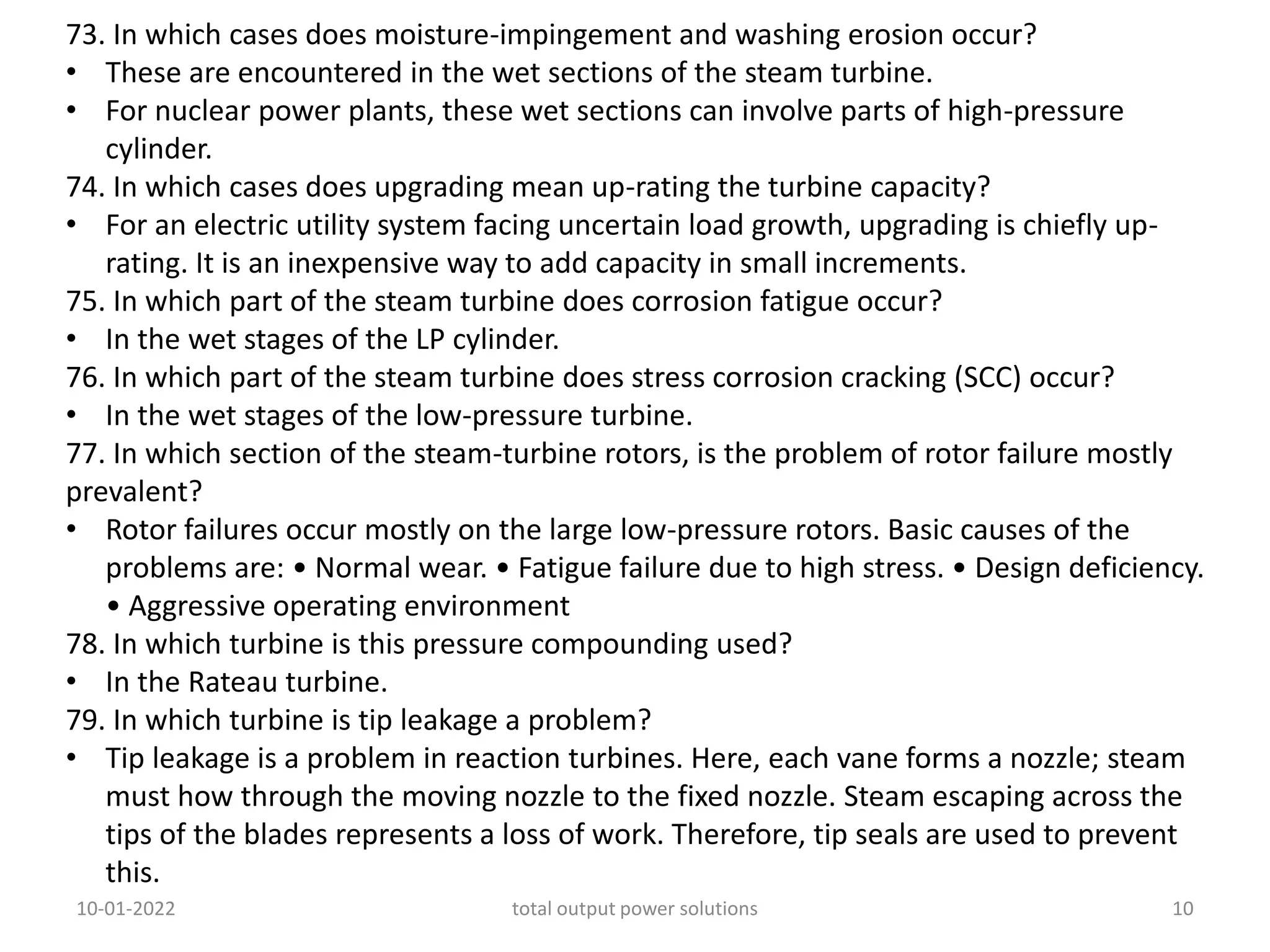 FAQ on Turbines Part 2 | PDF
