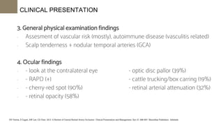 DIAGNOSIS AND MANAGEMENT CENTRAL RETINA L ARTERY OCCLUSION | PDF