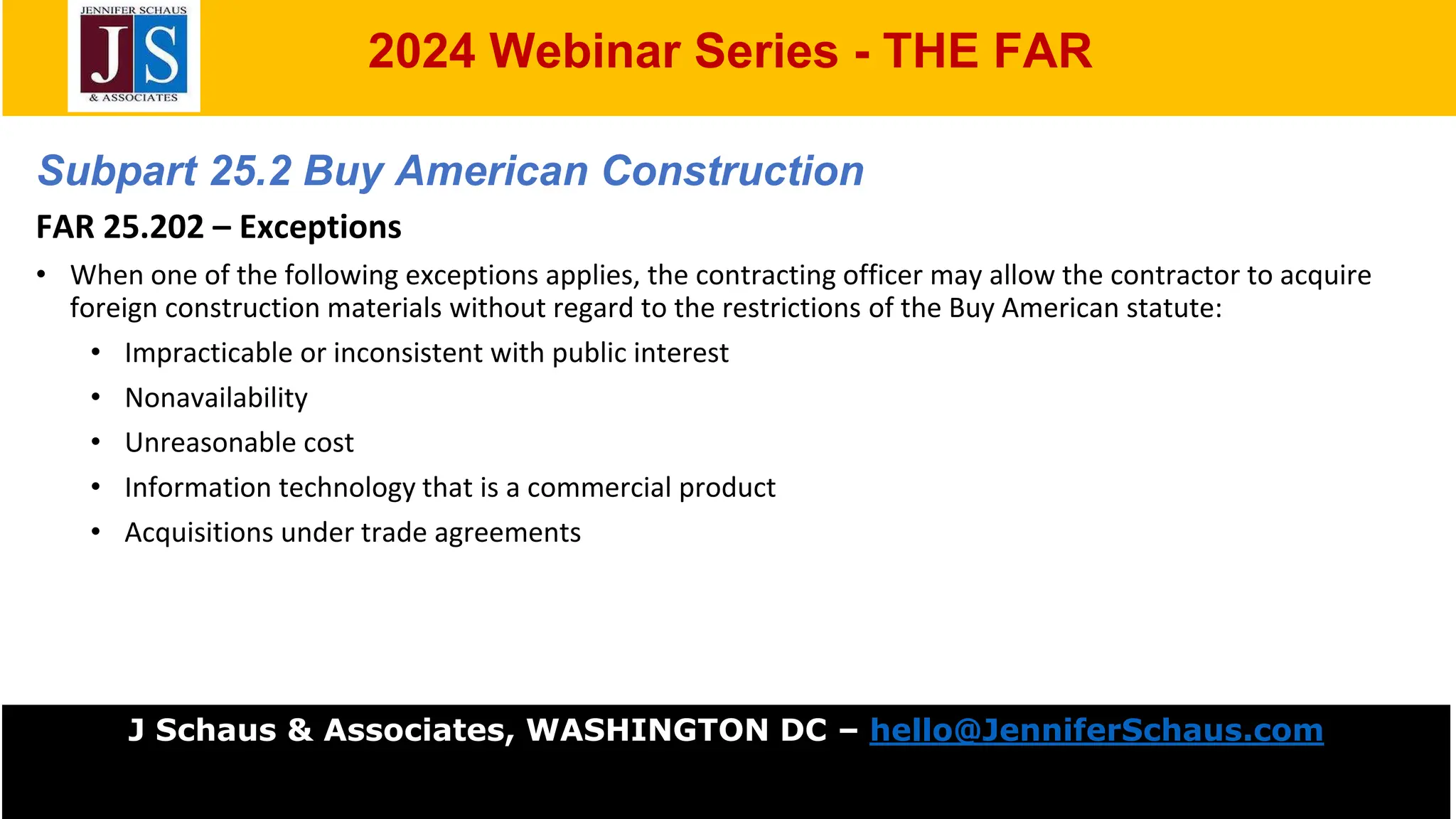 2024: The FAR, Federal Acquisition Regulations - Part 25 | PPT