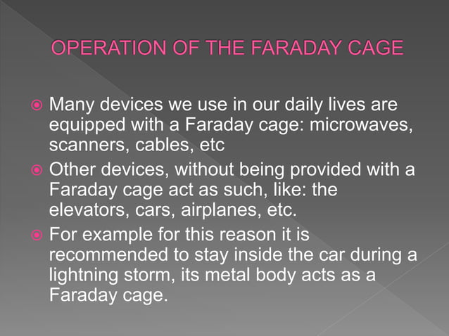 Faraday cage | PPTX | Chemistry | Science