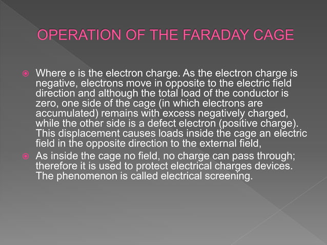 Faraday cage final | PPTX