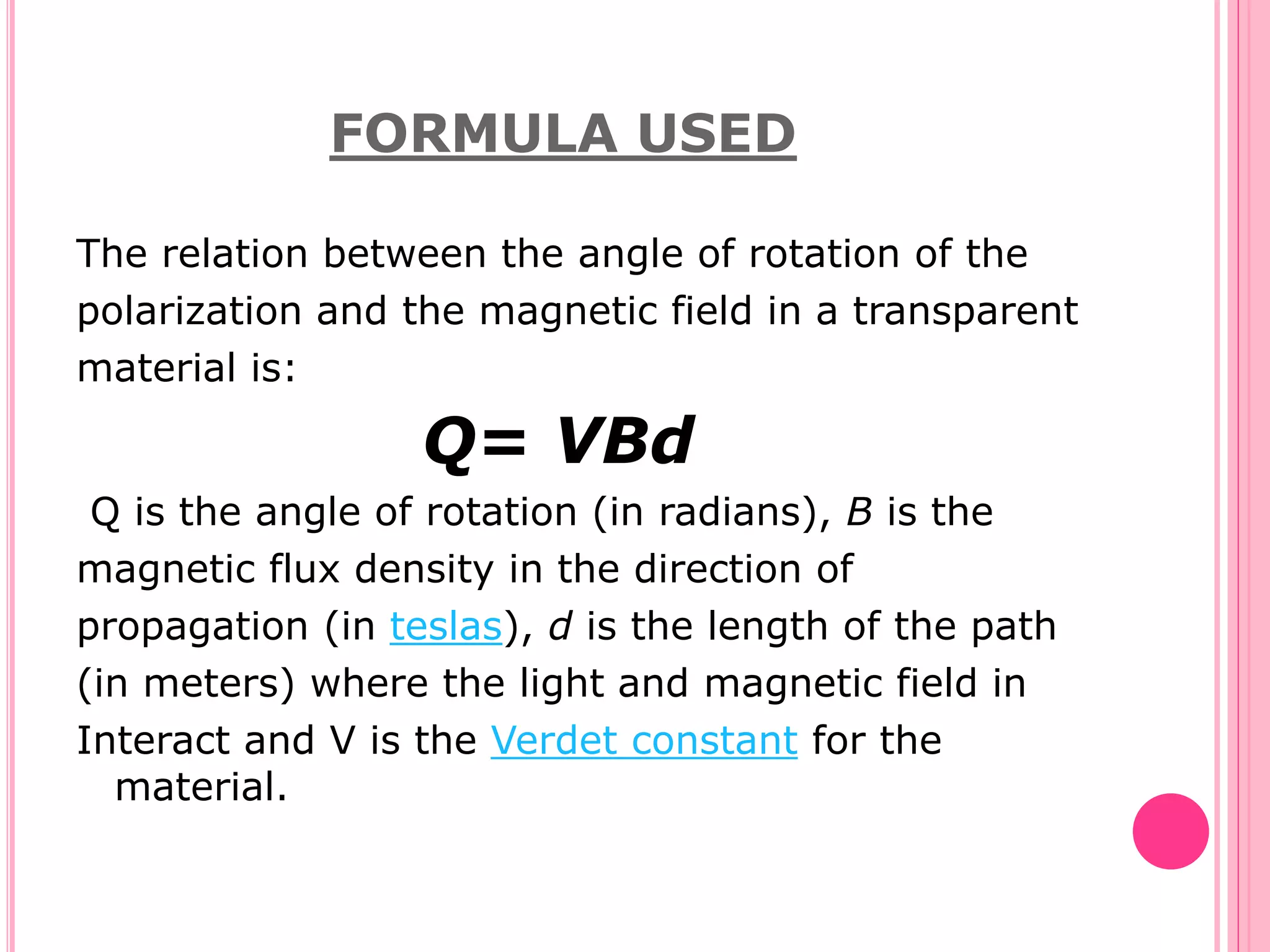 Faraday effect | PPTX