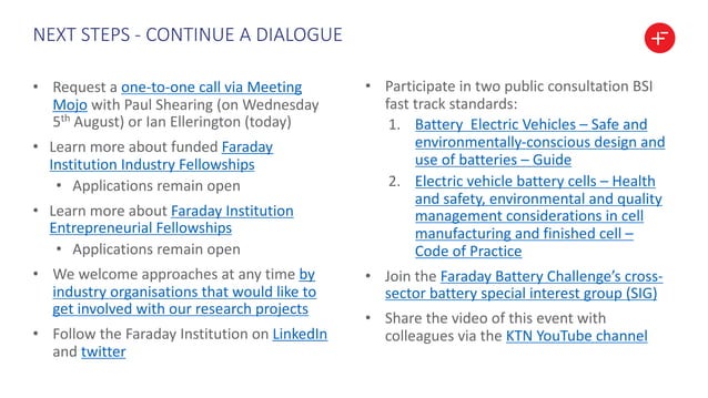 Faraday Battery Challenge webinar series: Lithium-sulfur batteries: a ...