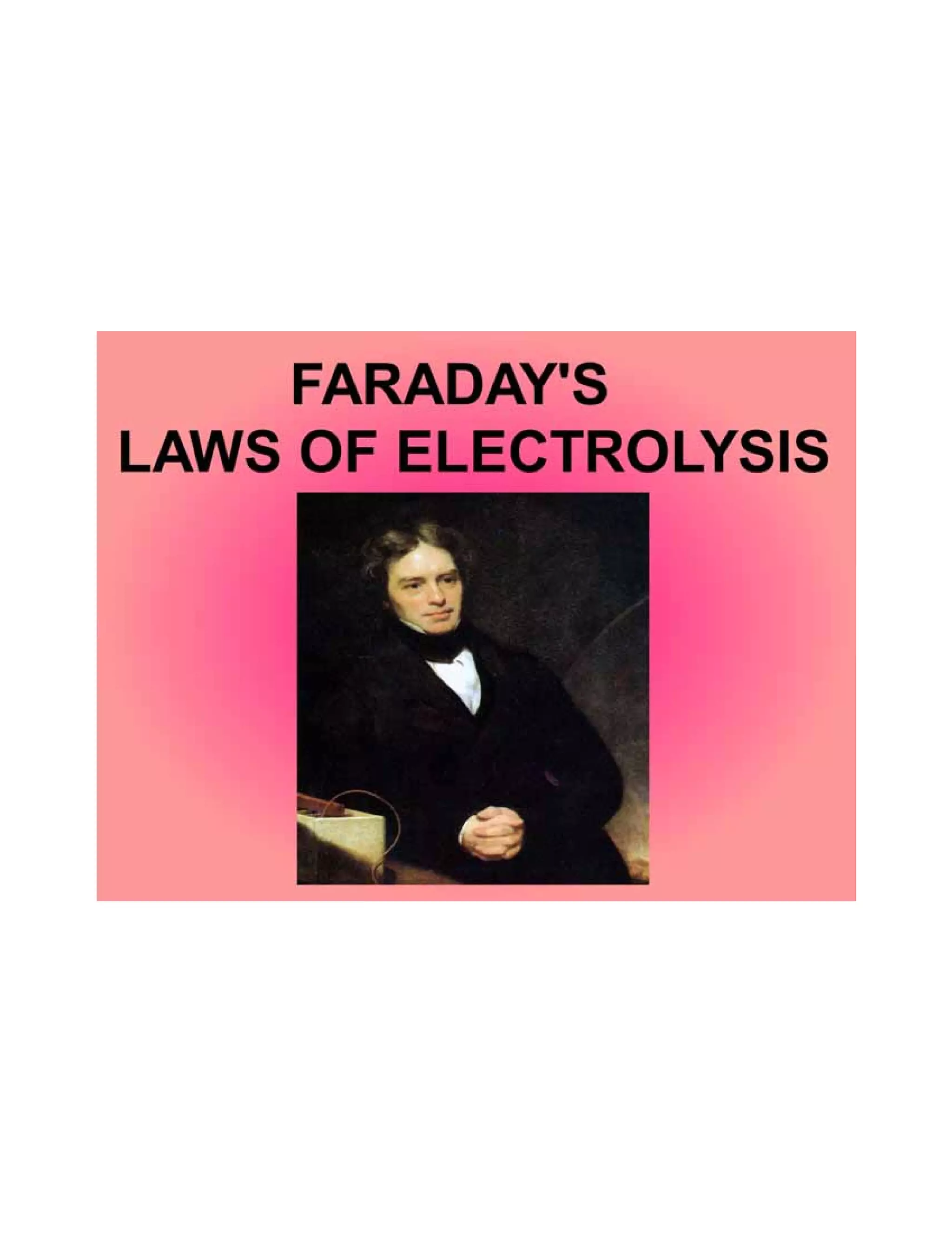 Faraday laws of electrolysis | PDF