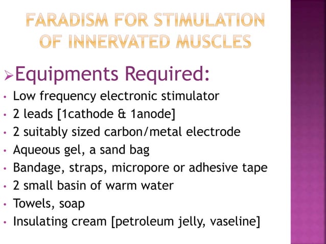 Faradic current | PPTX | Skin and Dermatology | Diseases and Conditions