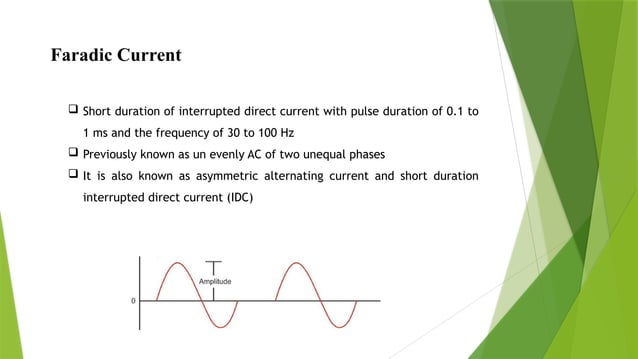 faradic current.pptx about the medical physics | PPT