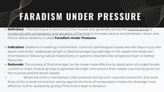 Faradic Current, Faradism under tension, Faradism under pressure ...