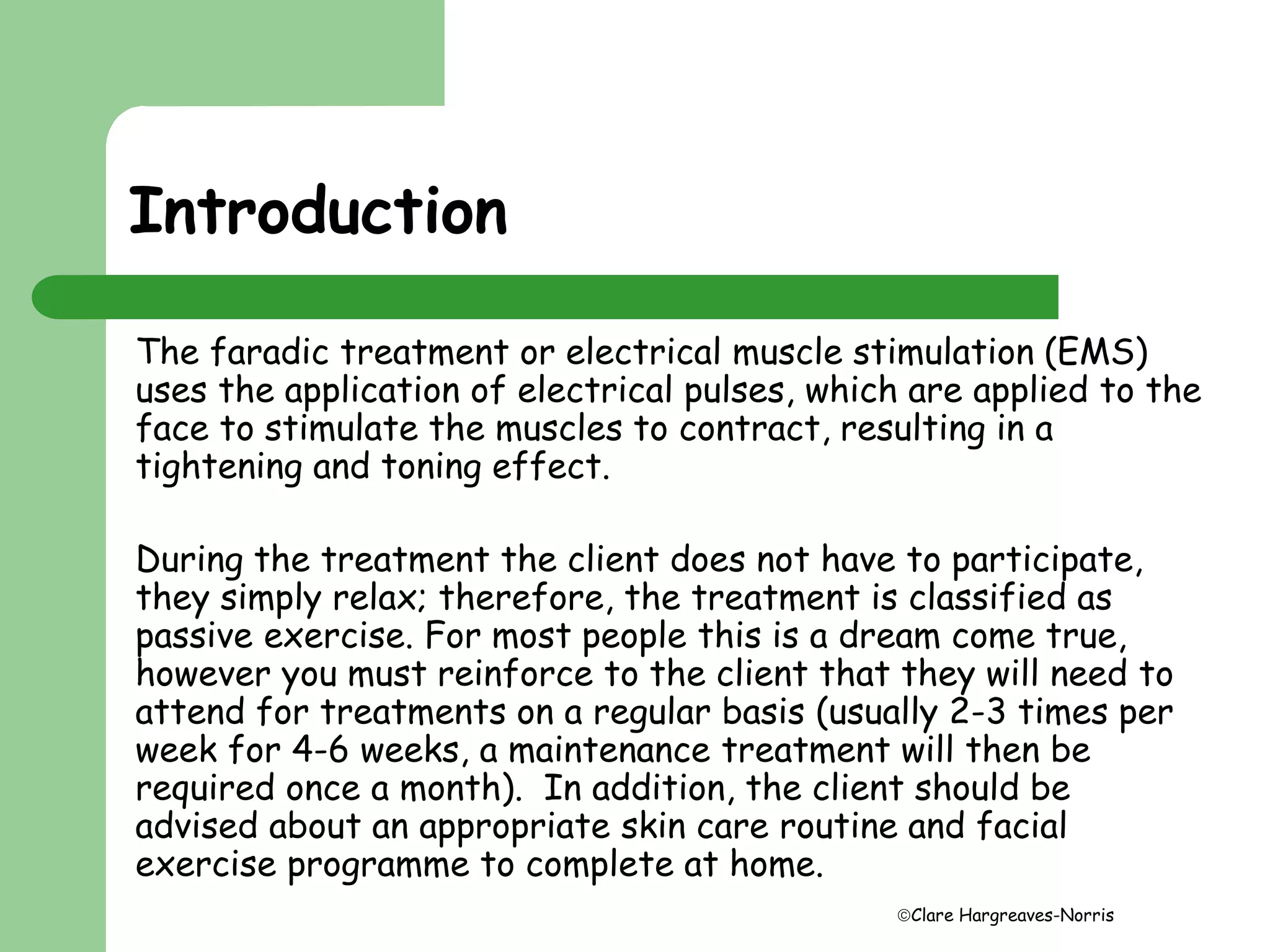 Faradic Facial Treatment | PPTX
