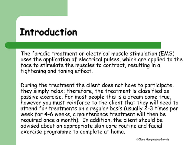 Faradic Facial Treatment | PPTX | Physical Therapy | Wellness