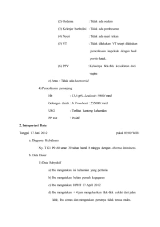 askeb abortus imminens | DOCX