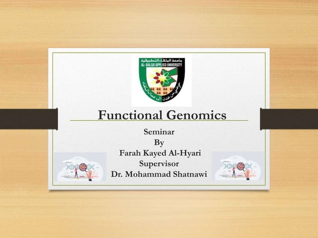 functional genomics.ppt | Biotech and Biomedical Industry | Industries