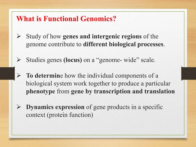 Functional Genomics Ppt