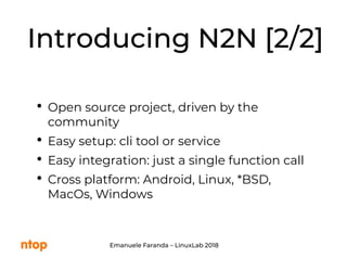 Emanuele Faranda - Creating network overlays with IoT devices using N2N | PPT