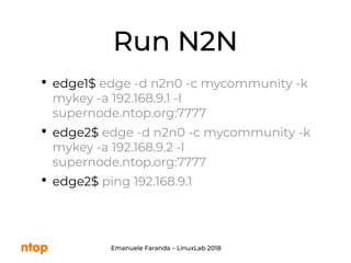 Emanuele Faranda - Creating network overlays with IoT devices using N2N ...