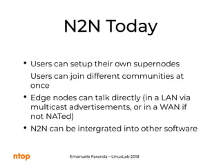 Emanuele Faranda - Creating network overlays with IoT devices using N2N | PPT