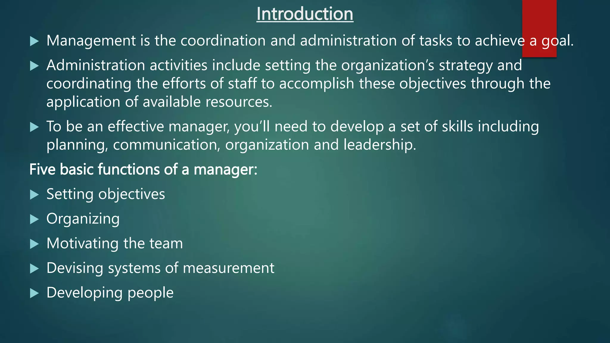 Management Process & Principles of School Management | PPTX