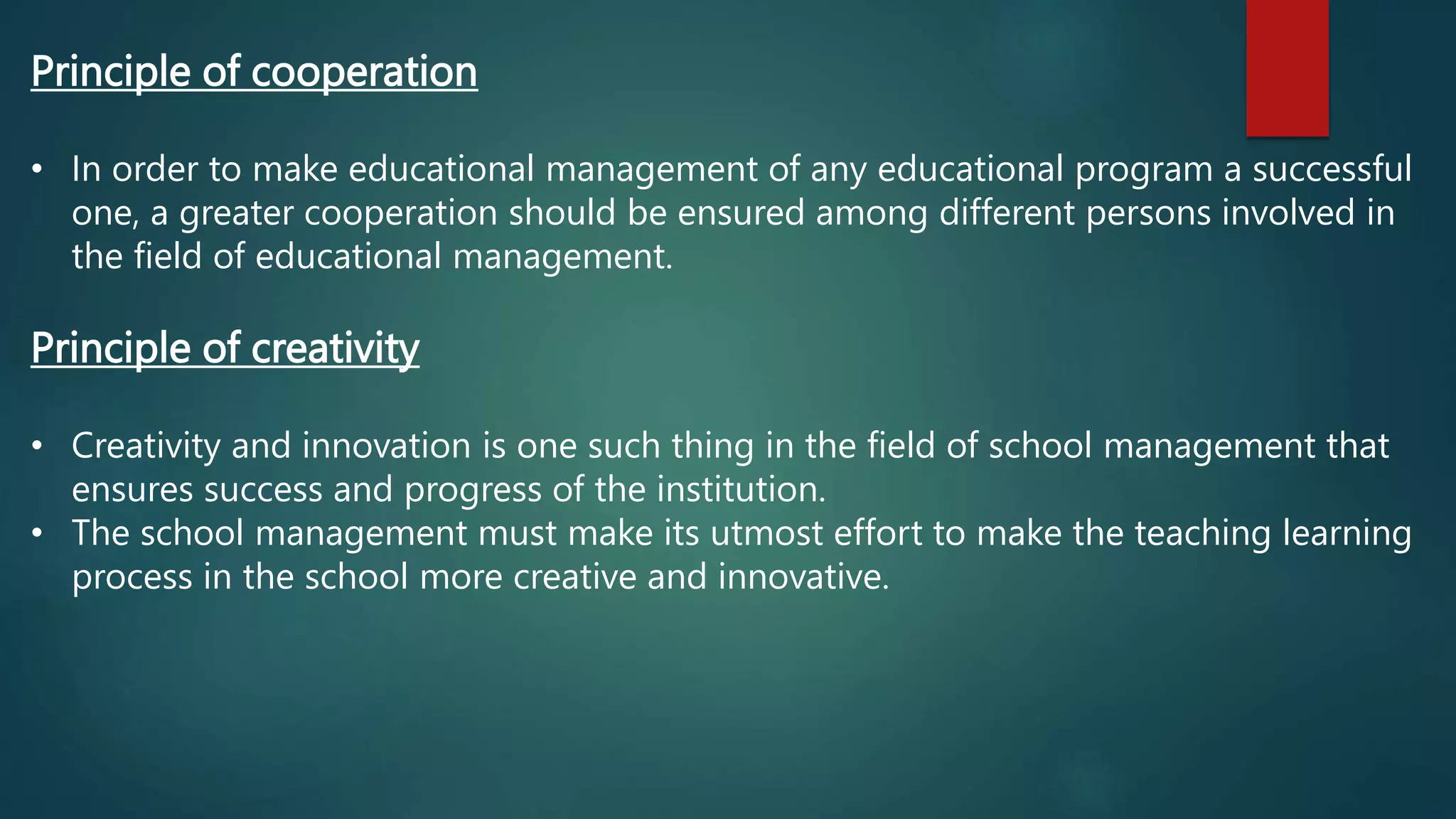 Management Process & Principles of School Management | PPTX
