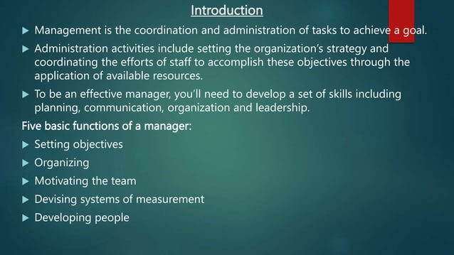 Management Process & Principles of School Management | PPTX