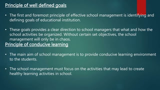 Management Process & Principles of School Management | PPTX